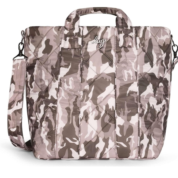 lug | Bags | Lug Dory Xl Camo Taupe Tote Bag Brown And Cream | Poshmark